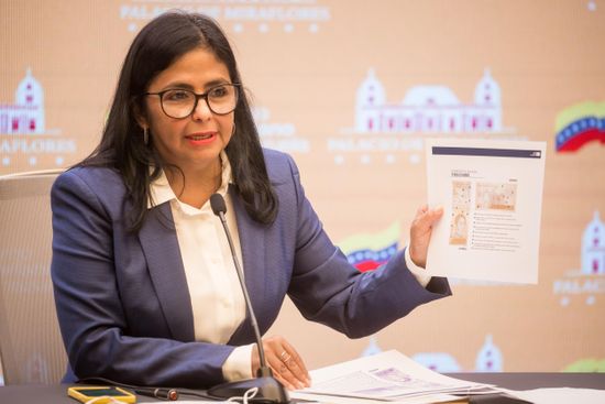 Executive Vice President Venezuela Delcy Rodriguez Editorial Stock ...