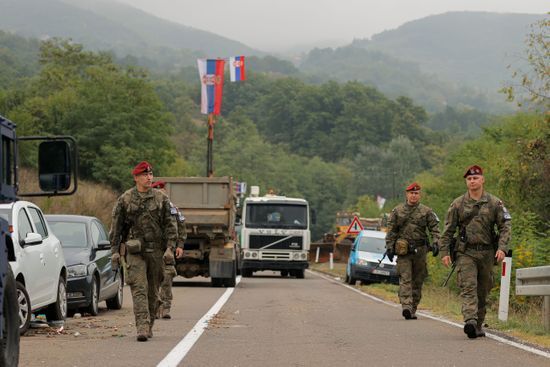 Nato Peacekeepers Patrol Area Near Border Editorial Stock Photo - Stock ...