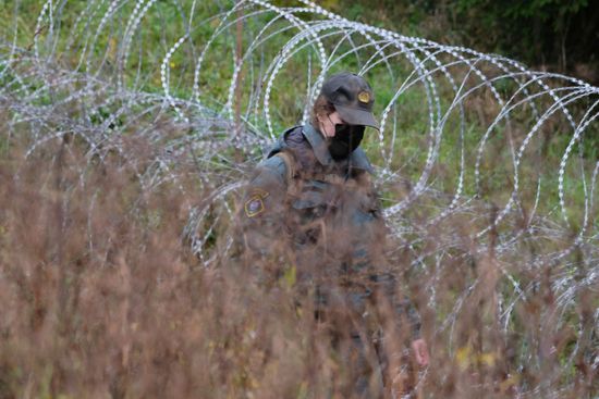 Latvian Border Guard Officer Patrols Along Editorial Stock Photo ...