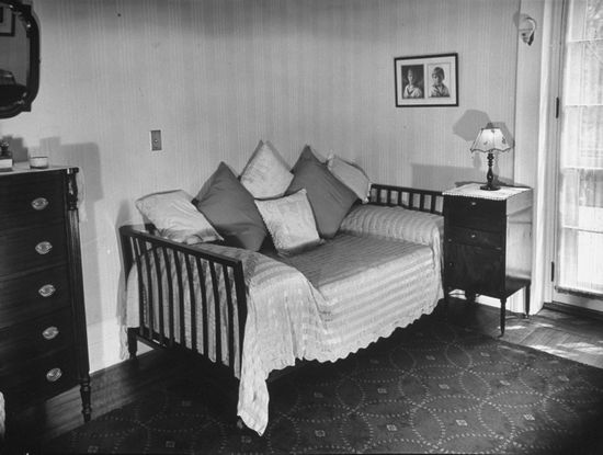 Interior Eleanor Roosevelts Bedroom Roosevelt Family Editorial Stock ...