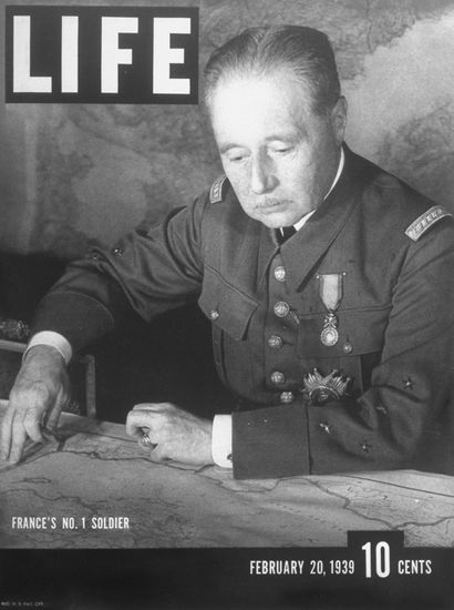 French General Maurice Gamelin Studying Map Editorial Stock Photo ...