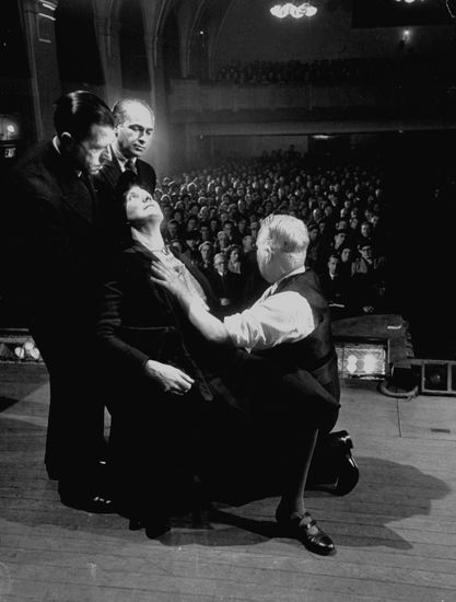 Spiritual Healer Harry Edwards Manipulates Patient Editorial Stock ...