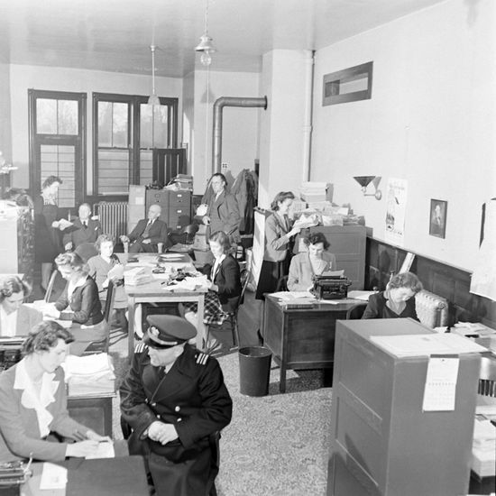People Working Office During World War Editorial Stock Photo - Stock ...