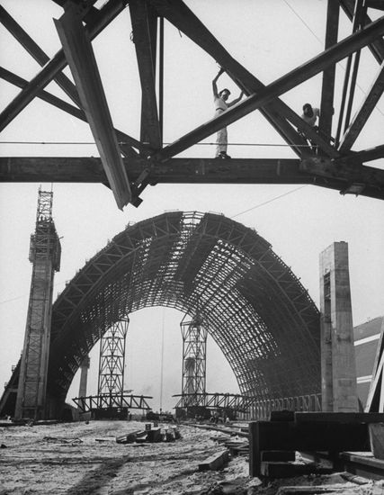 Construction Blimp Hangar Editorial Stock Photo - Stock Image ...