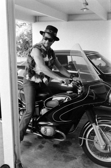 Ronald Pellar Riding Motorcycle During Filming Editorial Stock Photo ...