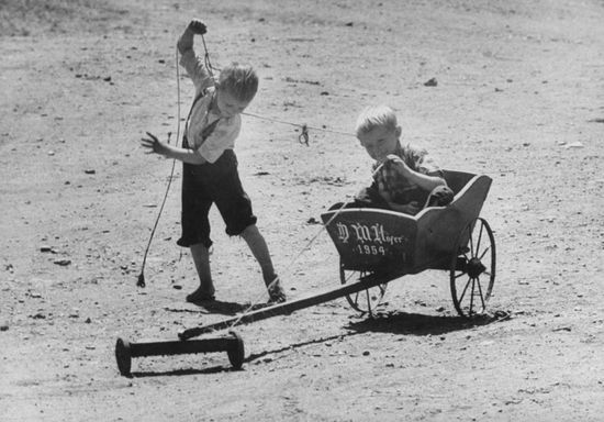 Hutterite Children Playing W Editorial Stock Photo - Stock Image ...