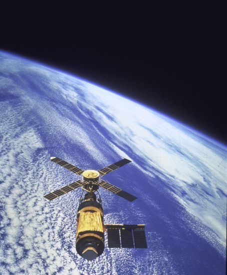 Skylab 3 Command Module Flight Over Editorial Stock Photo - Stock Image ...