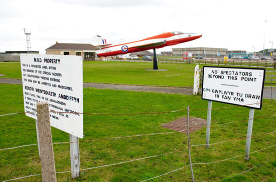 Aircraft Signs Outside Raf Valley Holyhead Editorial Stock Photo ...