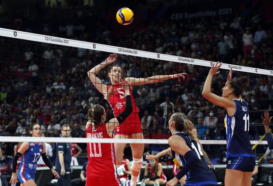 Mina Popovic During Cev Eurovolley 2021 Editorial Stock Photo - Stock ...