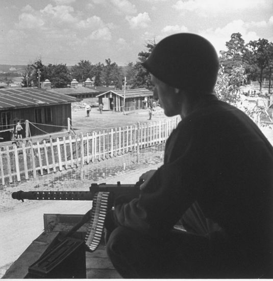 Manning Machine Gun Overlooking German Pow Editorial Stock Photo ...