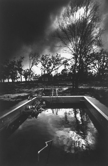 Infrared Photo Wrecked Swimming Pool Filled Editorial Stock Photo ...