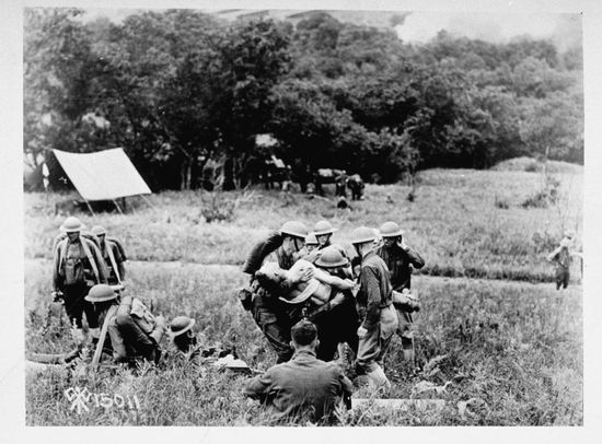 American Medics Carry Wounded Comrade On Editorial Stock Photo - Stock ...