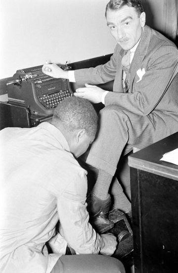 Boake Carter Getting Shoe Shine United Editorial Stock Photo - Stock ...