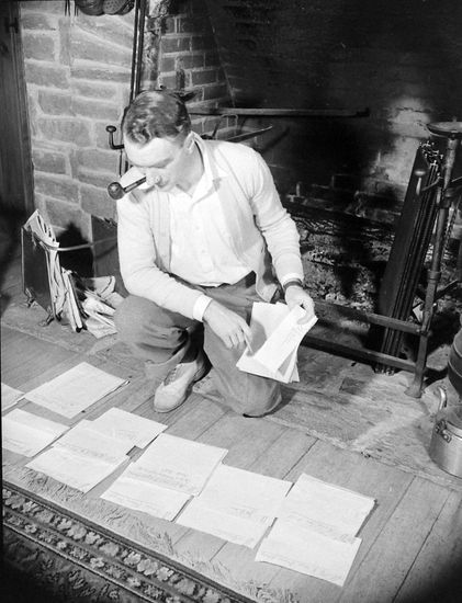 Boake Carter Sorting Papers United States Editorial Stock Photo - Stock ...