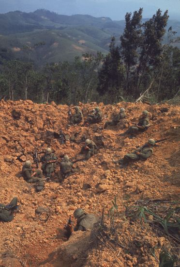 Stranded Marines On Bombed Out Hillside Editorial Stock Photo - Stock ...