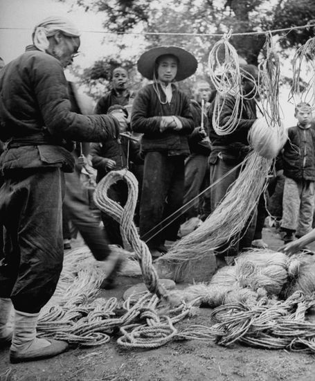 Rope Salesman Displaying Wares During Annual Editorial Stock Photo ...
