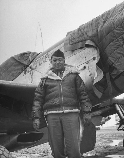 Pilot Lieutenant Colonel Yang Standing Beside Editorial Stock Photo ...