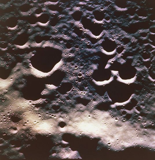 Crater Pocked Surface Moon Seen During Editorial Stock Photo - Stock ...