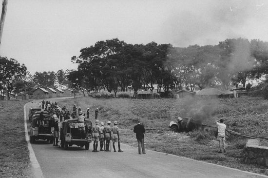 Truck Pushed Over Eubank By Africans Editorial Stock Photo - Stock ...