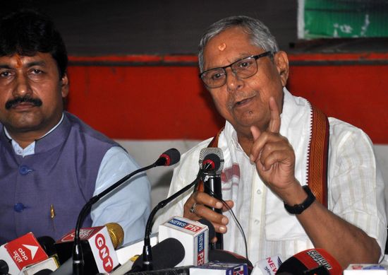 Congress National Spokesperson Mohan Prakash Addressing Editorial Stock ...