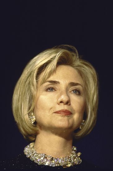 First Lady Hillary Rodham Clinton Serious Editorial Stock Photo - Stock ...