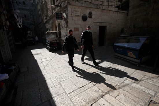 Israeli Police Patrol Alleys Old City Editorial Stock Photo - Stock ...