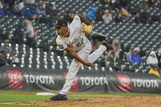 Colorado Pitcher Yency Almonte 52 Throws Editorial Stock Photo - Stock ...