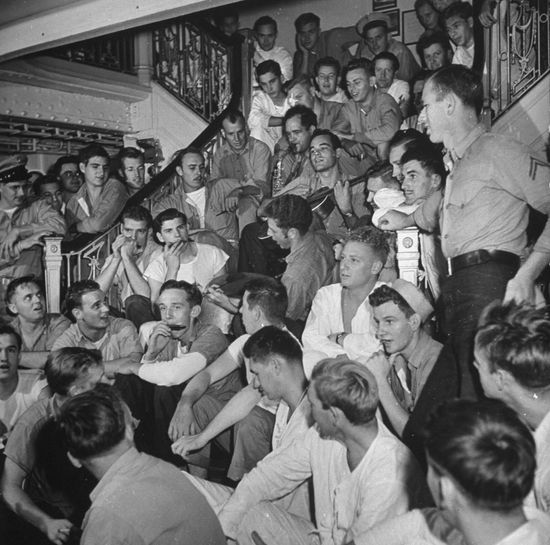 Crew American Hospital Ship Uss Solace Editorial Stock Photo - Stock ...