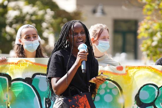 Activist Vanessa Nakate Demonstration Students Strike Editorial Stock ...