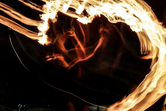 Artist Raquel Poti Performs Dance Fire Editorial Stock Photo - Stock ...
