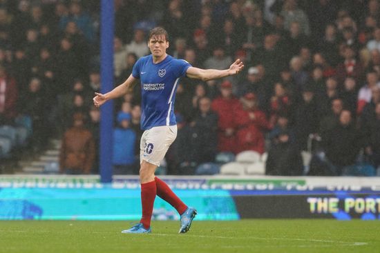 Portsmouth Defender Sean Raggett Gestures His Editorial Stock Photo ...