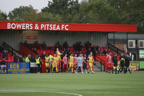 Teams Take Field During Bowers Pitsea Editorial Stock Photo - Stock ...