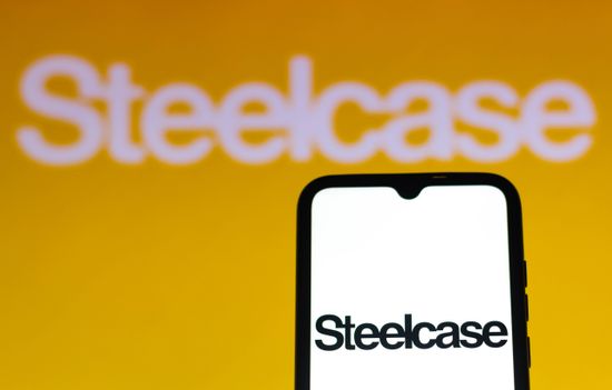 This Photo Illustration Steelcase Logo Seen Editorial Stock Photo ...