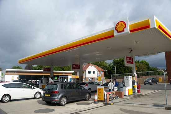 Cars Were Queuing Fuel Shell Petrol Editorial Stock Photo - Stock Image ...