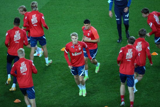 Norway National Soccer Team Players During Editorial Stock Photo ...