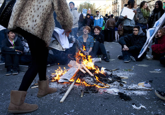 Protesters Fire Editorial Stock Photo - Stock Image | Shutterstock