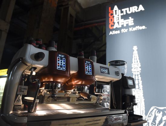 Coffee Machines Exhibited 2021 Vienna Coffee Editorial Stock Photo ...