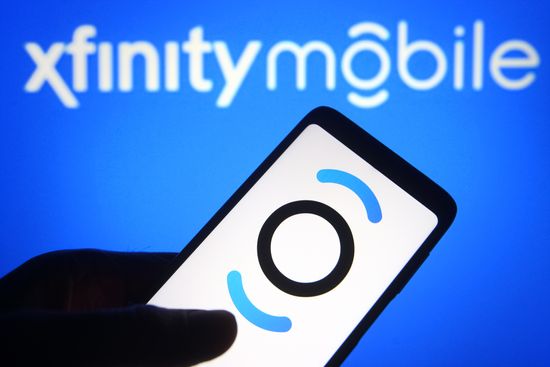 This Photo Illustration Xfinity Mobile Logo Editorial Stock Photo ...