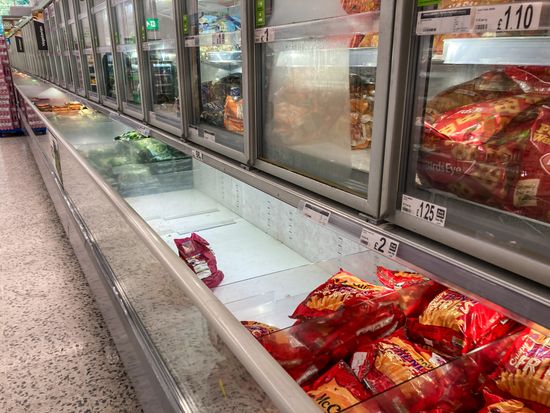 Half Empty Shelves Asda Store Southwest Editorial Stock Photo - Stock ...