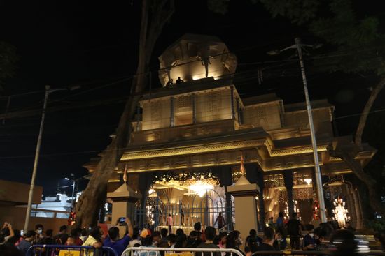 Idol Goddess Durga Seen On Makeshift Editorial Stock Photo - Stock ...