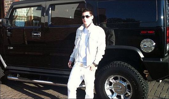 Nicholas Webber Poses Beside Black Hummer Editorial Stock Photo - Stock ...