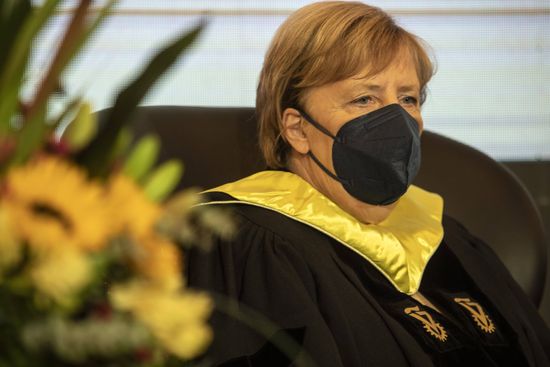 German Chancellor Angela Merkel Wears Mask Editorial Stock Photo ...