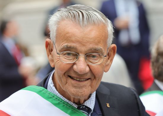 Grand Marshal Michael Pascucci During Annual Editorial Stock Photo ...