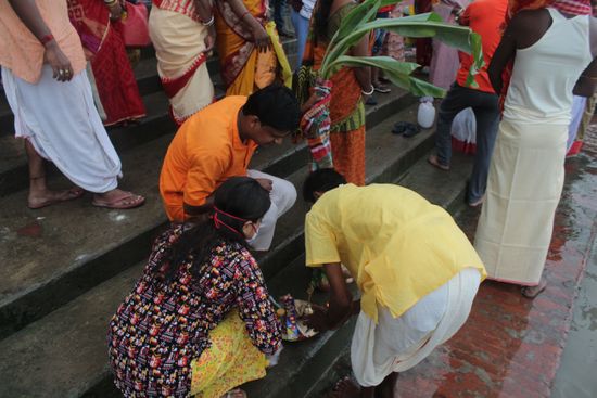 Devotees Performing Rituals Sacred Banana Tree Editorial Stock Photo ...