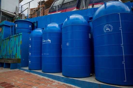 Rainwater Tanks Filters Entrance School On Editorial Stock Photo ...