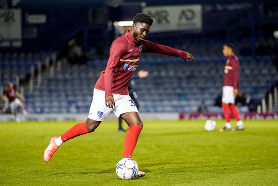 Portsmouth Defender Issiaga Kaba During Efl Editorial Stock Photo ...