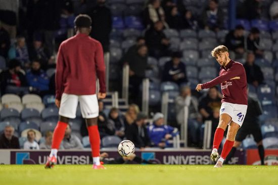 Portsmouth Defender Harvey Hughes During Efl Editorial Stock Photo ...
