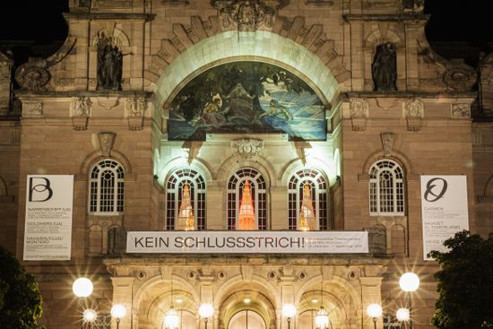 Nuremberg Opera House Banner Announces Play Editorial Stock Photo ...