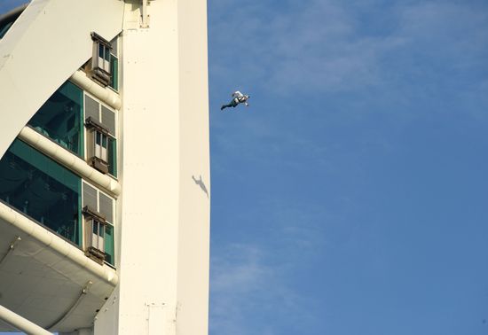 Dtm Jumping Spinnaker Tower a Daredevil Editorial Stock Photo - Stock ...