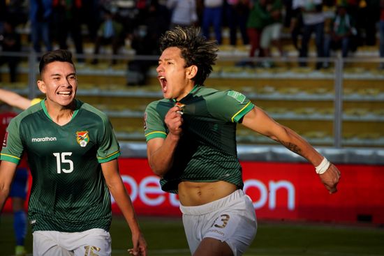 Victor Abrego C Bolivia Celebrates Goal Editorial Stock Photo - Stock ...